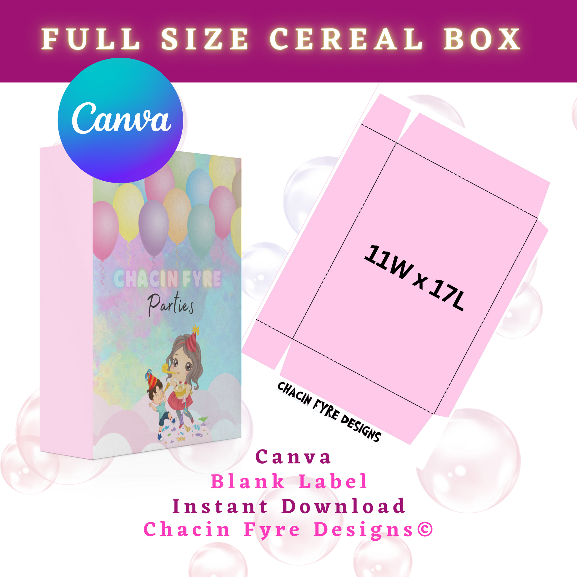 Full Size Cereal Box Template – Chacin Fyre