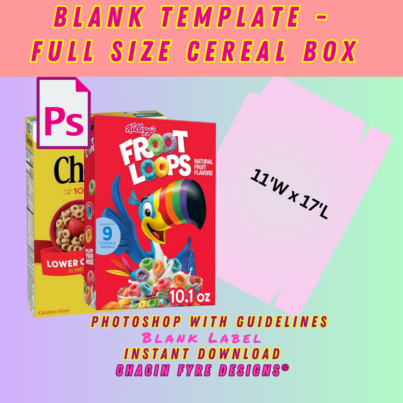 Full Size Cereal Box Template – Chacin Fyre