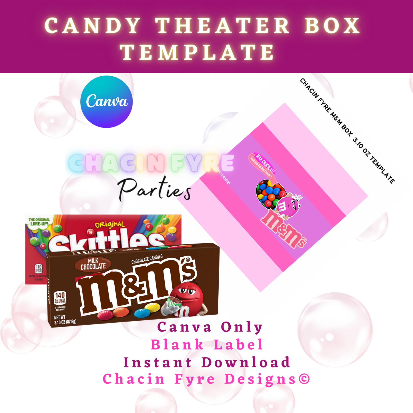 Candy Theater Box Template – Chacin Fyre