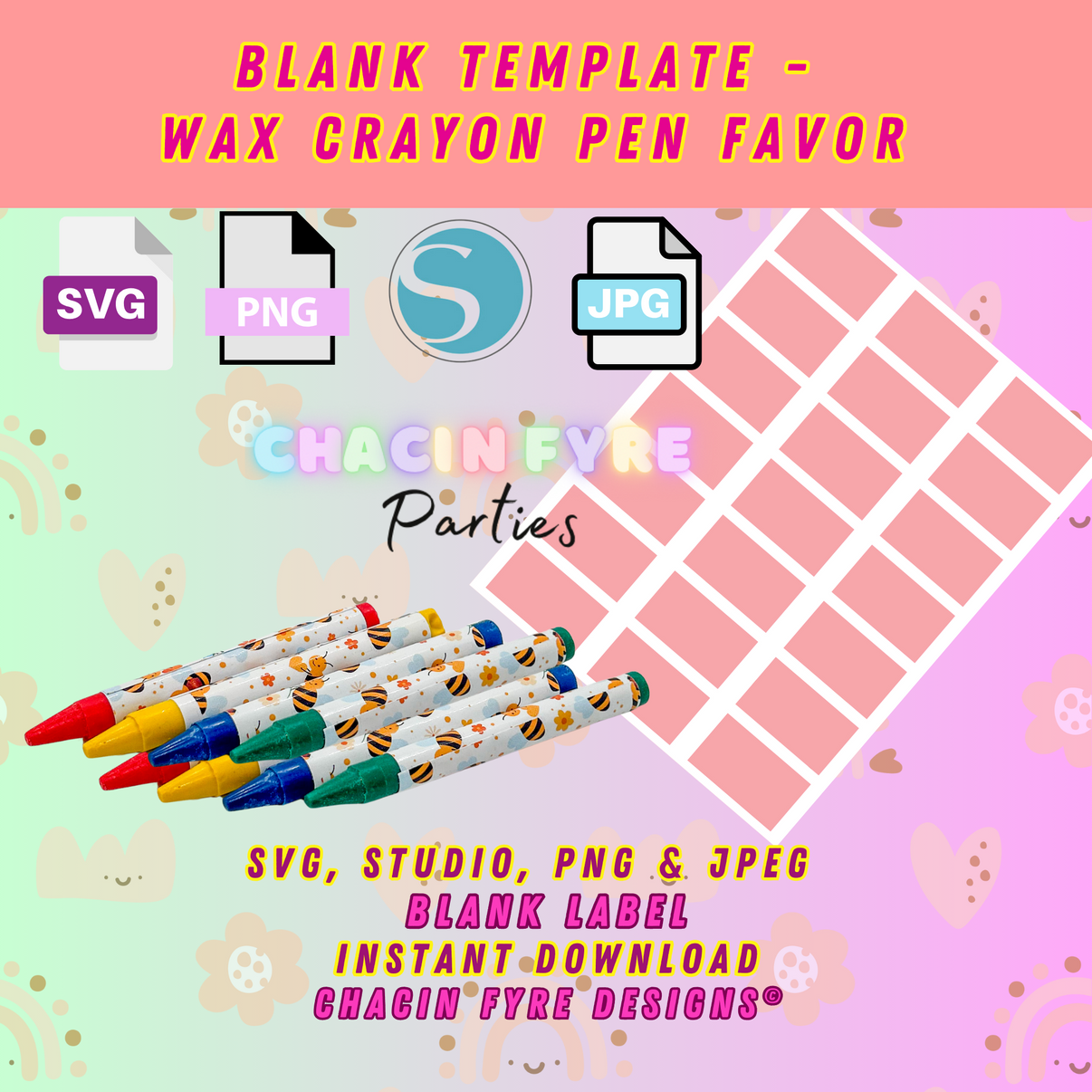 Customize Crayon Labels with Canva Template - Instant Download ...