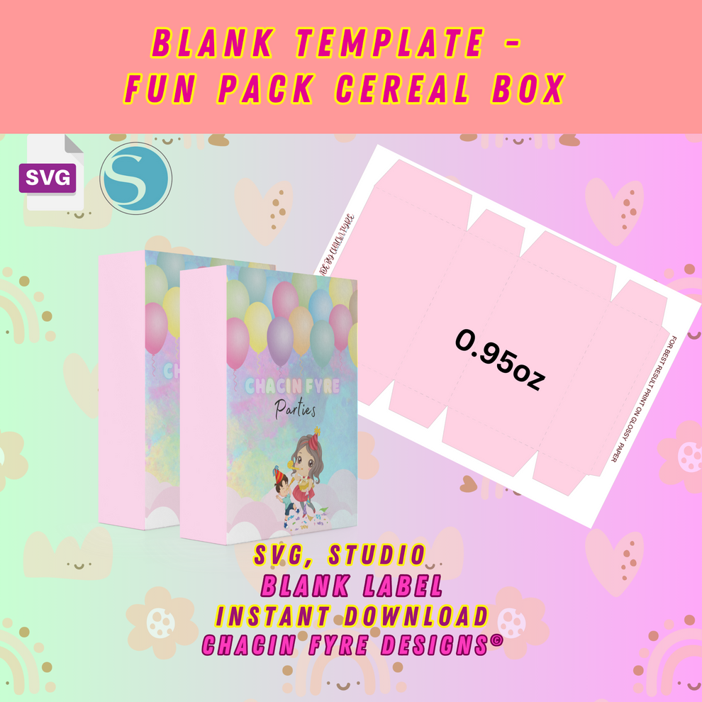 Mini Cereal Box Template – Chacin Fyre