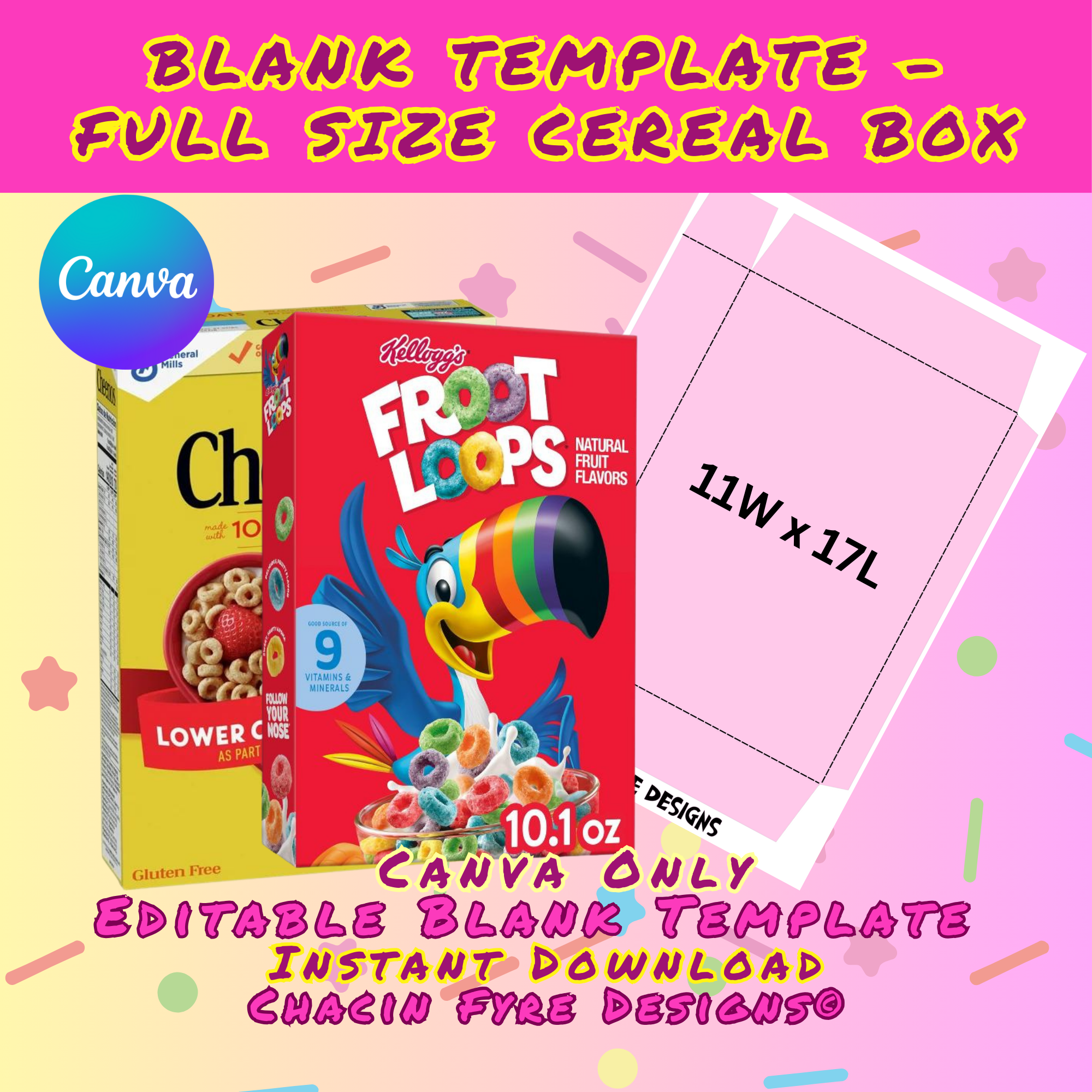 Full Size Cereal Box Template – Chacin Fyre