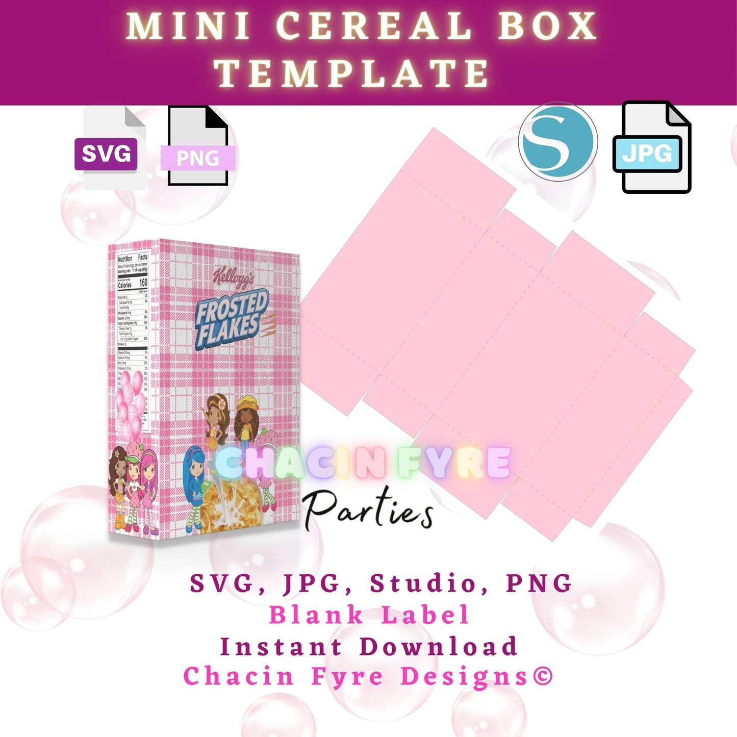 Mini Cereal Box Template – Chacin Fyre